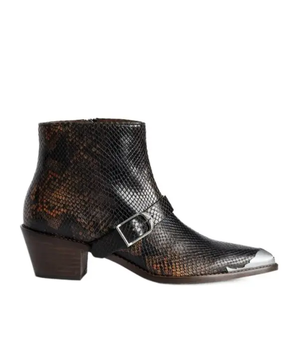 Zadig&Voltaire Snakeskin-effect Buckle Boots