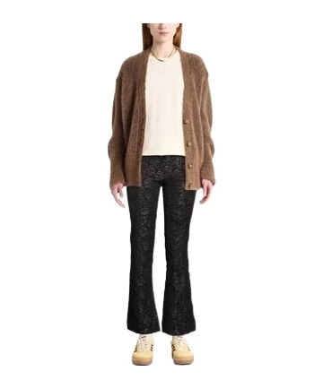 GANNI High-waisted Lace Flared Trousers
