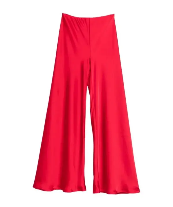 Norma Kamali Elephant Bias-cut Wide-leg Trousers