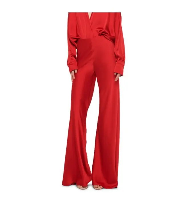 Norma Kamali Elephant Bias-cut Wide-leg Trousers