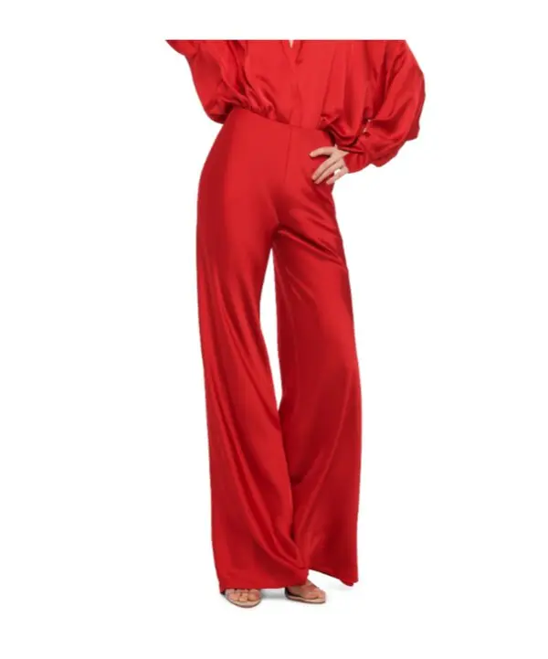 Norma Kamali Elephant Bias-cut Wide-leg Trousers