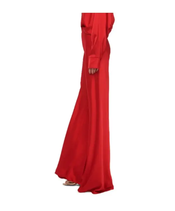Norma Kamali Elephant Bias-cut Wide-leg Trousers