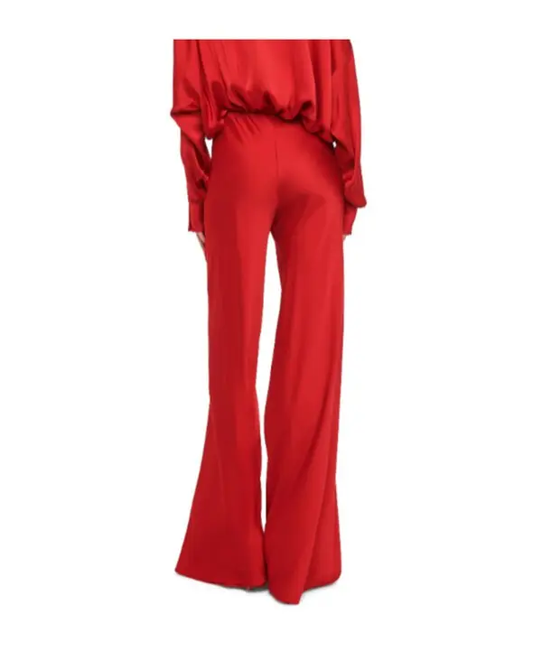 Norma Kamali Elephant Bias-cut Wide-leg Trousers