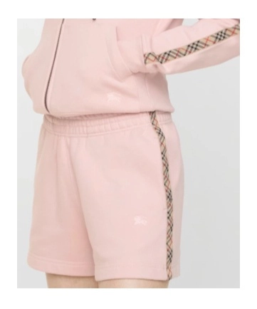 Burberry Check Trim Cotton Shorts