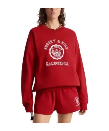 SPORTY  RICH Sporty & Rich Graphic Print Crewneck Sweatshirt