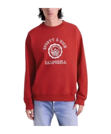 SPORTY  RICH Sporty & Rich Graphic Print Crewneck Sweatshirt