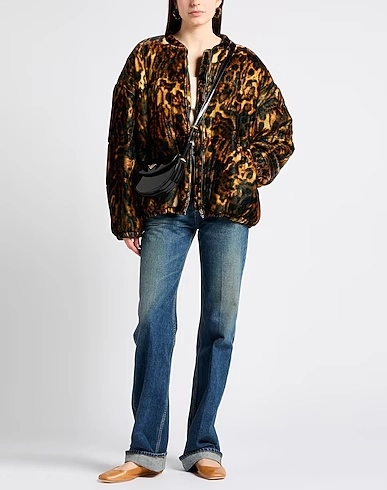 Isabel Marant Étoile Leopard Print Velvet Padded Coat