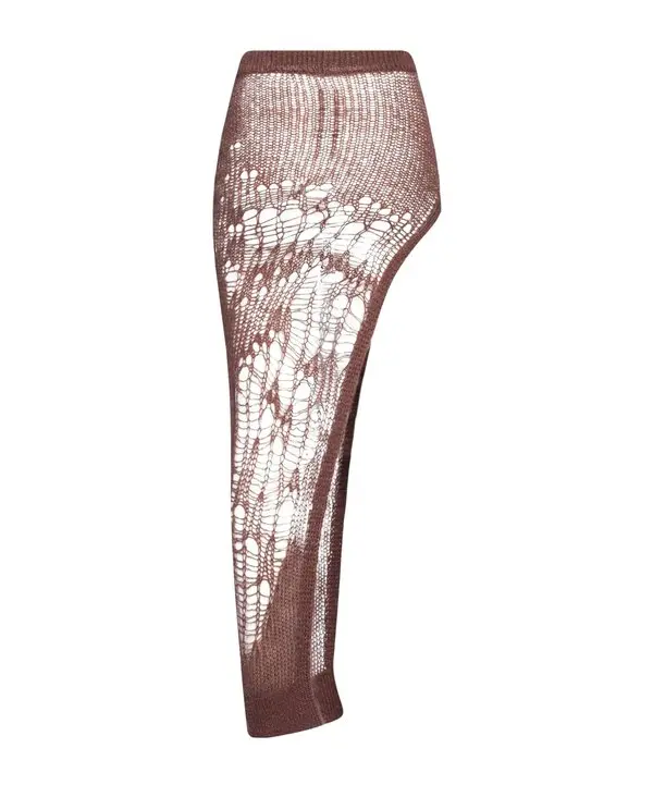 Rick Owens Solid Color Knit Skirt