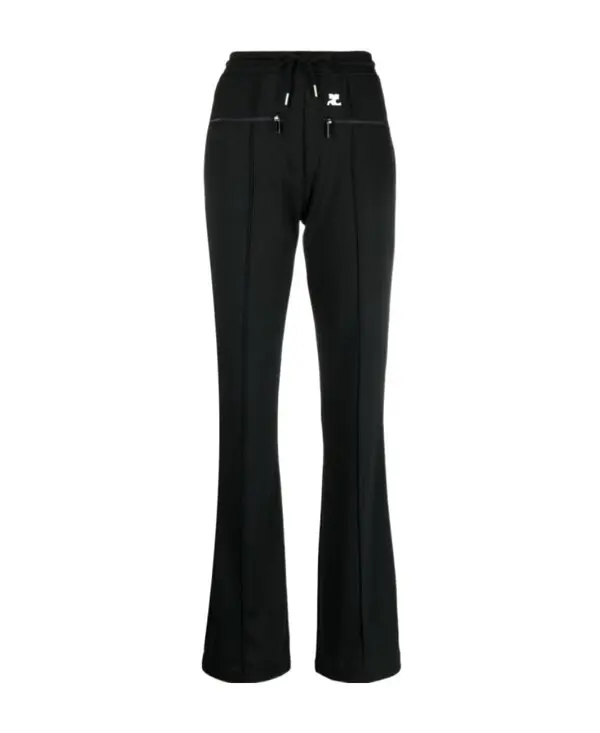 COURREGES Courrèges Drawstring Pleated Bootcut Pants