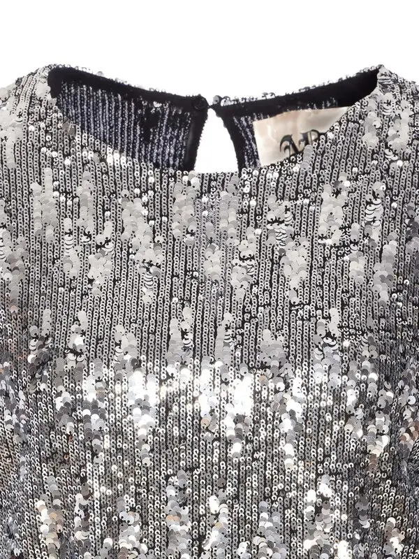 ANIYE BY Sequin Embellished Short-sleeve Top - Gray