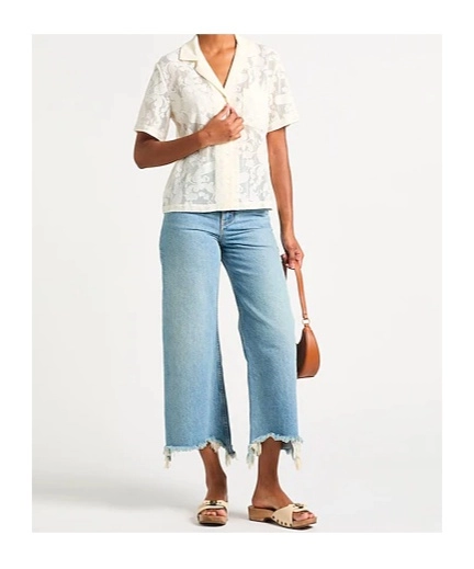 MAXCO. Max&co. Lace Short Sleeve Shirt