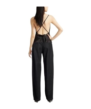 Sportmax Denim Tapered Trousers With Drawstring Waist