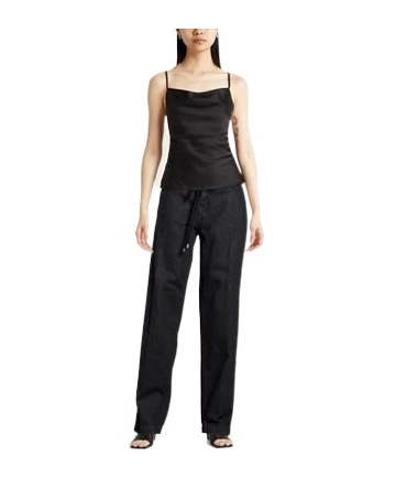 Sportmax Denim Tapered Trousers With Drawstring Waist
