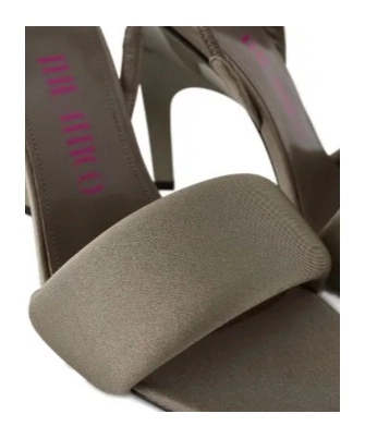 Attico 105 Mm Stiletto Heel Slingback Sandals - Nude