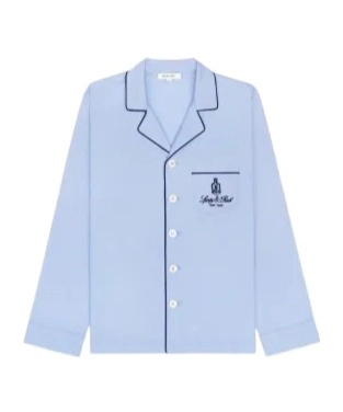 SPORTY  RICH Sporty & Rich Long Sleeve Embroidered Pocket Shirt