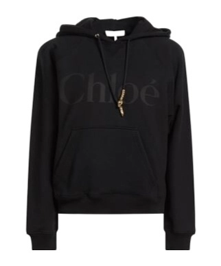 Chloé Letter Print Hooded Sweatshirt