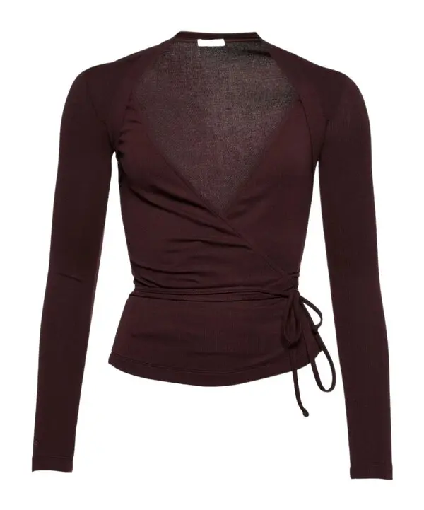 ERES Wrap Long-sleeved Cardigan