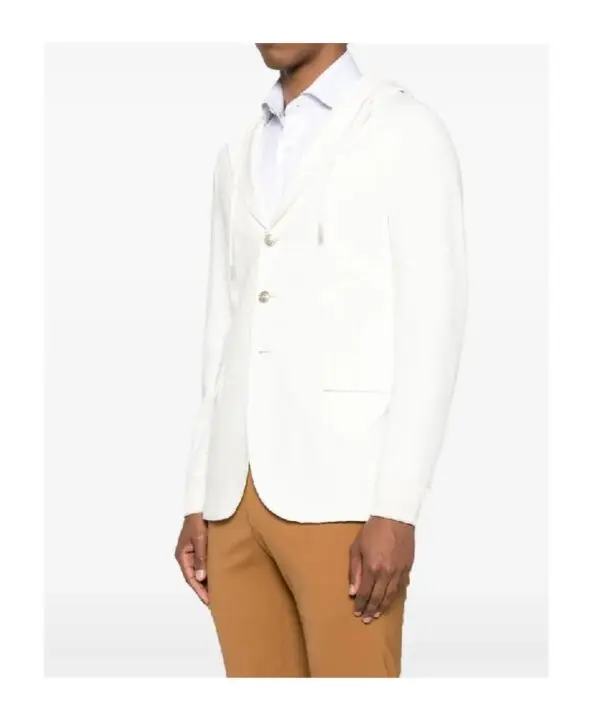 Eleventy Hooded Blazer - White
