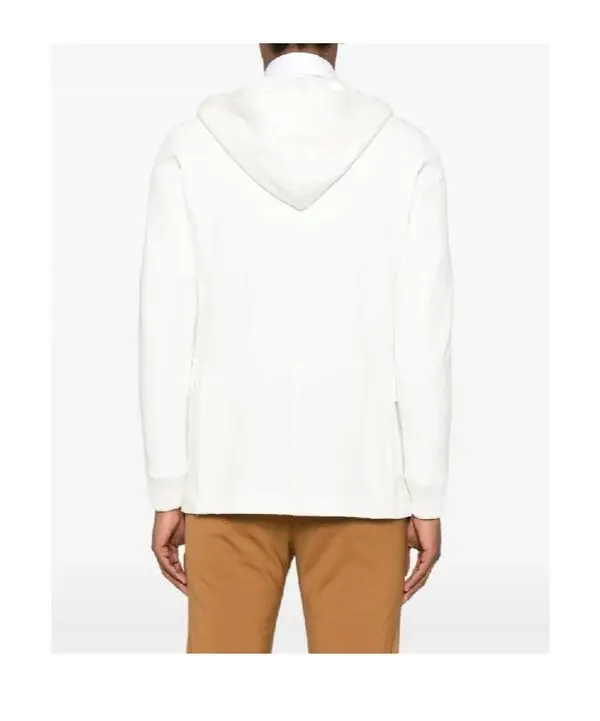 Eleventy Hooded Blazer - White