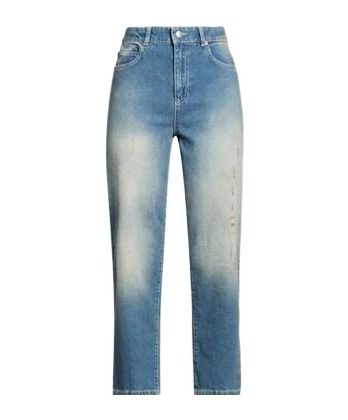 MAXCO. Max&co. Vintage Distressed Cropped Straight-leg Jeans