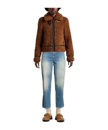 MAXCO. Max&co. Vintage Distressed Cropped Straight-leg Jeans