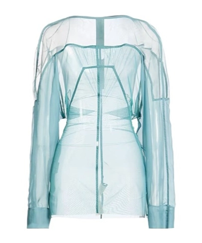 Rick Owens Square-neck Sheer Long-sleeve Top