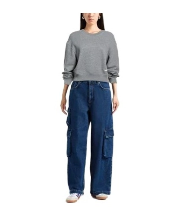 Rag & Bone Cropped Crewneck Sweatshirt