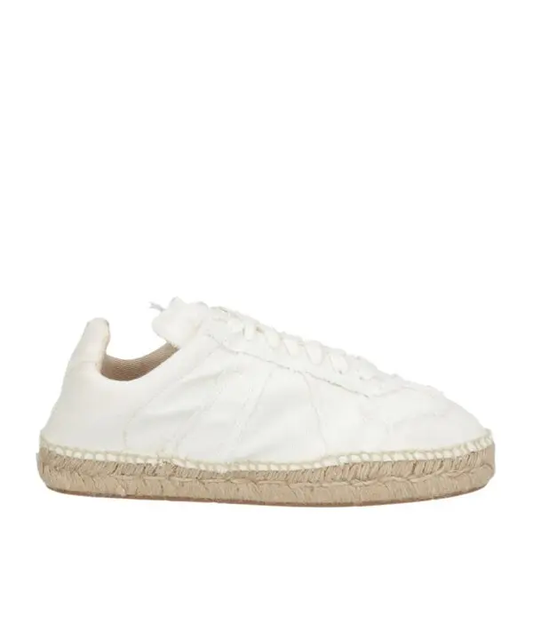MAISON MARGIELA Canvas And Straw Woven Shoes