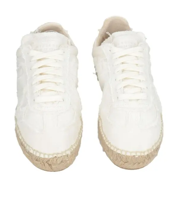 MAISON MARGIELA Canvas And Straw Woven Shoes