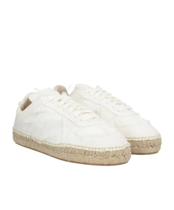 MAISON MARGIELA Canvas And Straw Woven Shoes