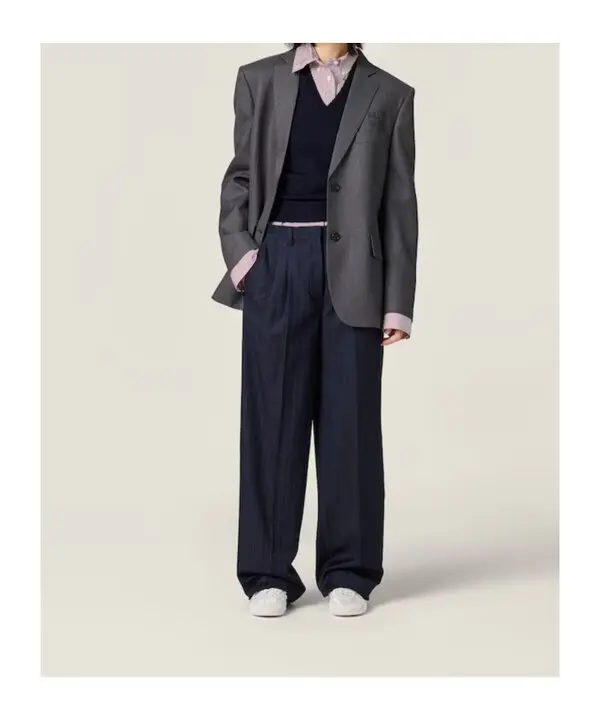 Miu Miu Tailored Pinstriped Trousers