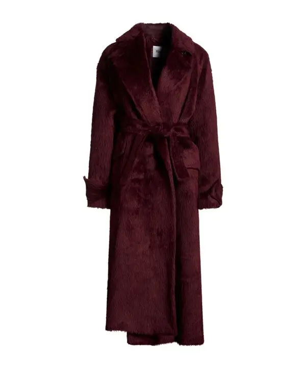 Max Mara Belted Long Sleeve Coat - Brown