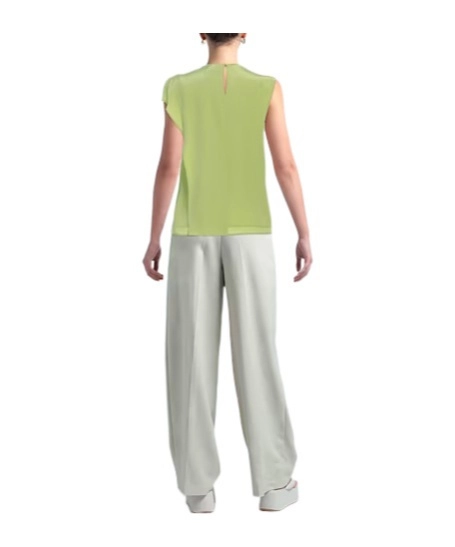 Max Mara Solid Color Sleeveless Crew Neck Top