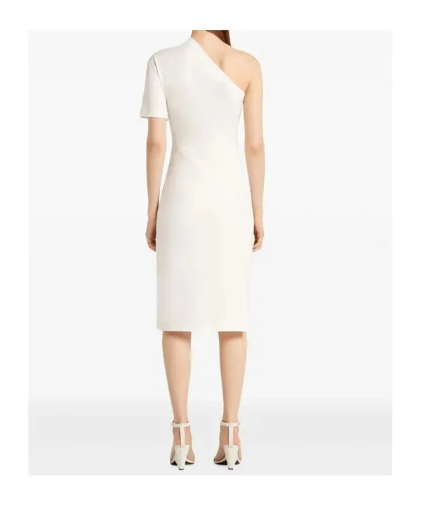 COURREGES Asymmetrical One-shoulder Midi Dress