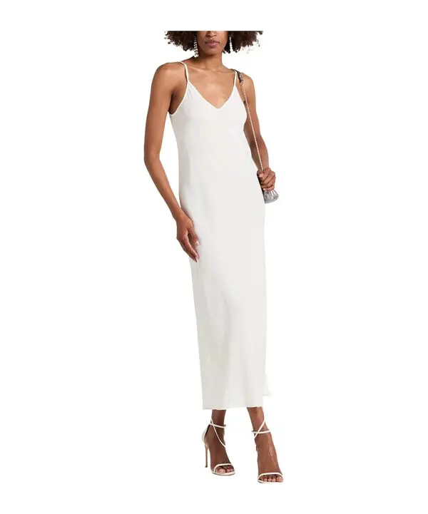 MAISON MARGIELA Satin Spaghetti Strap Dress