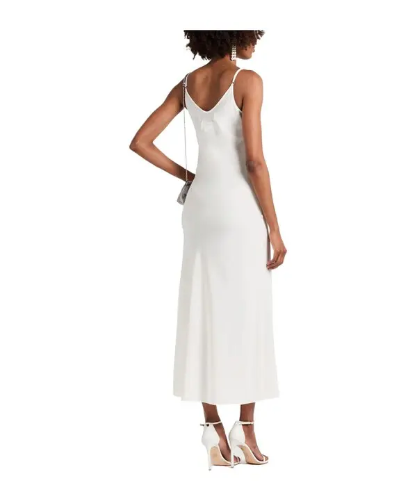 MAISON MARGIELA Satin Spaghetti Strap Dress
