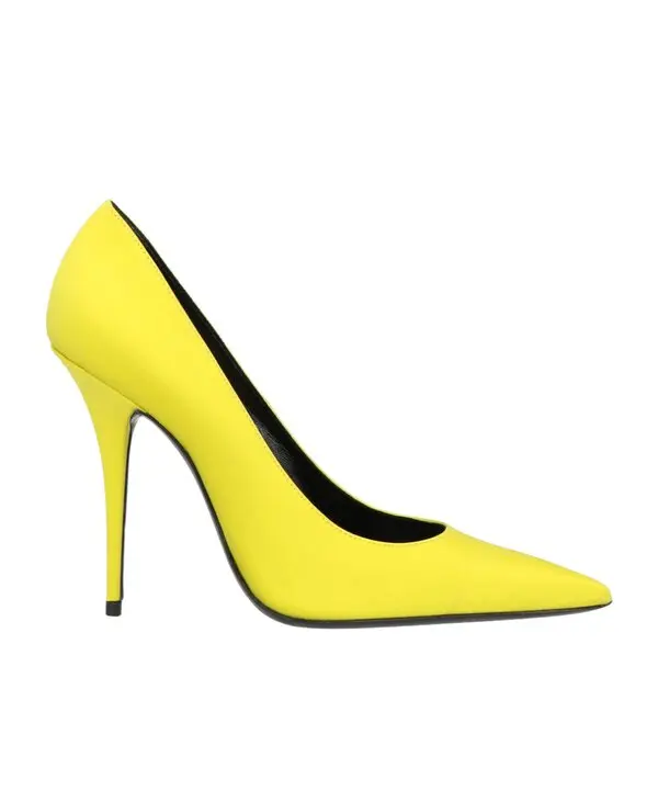 Saint Laurent Satin Pointed Toe Stiletto High Heel Pumps