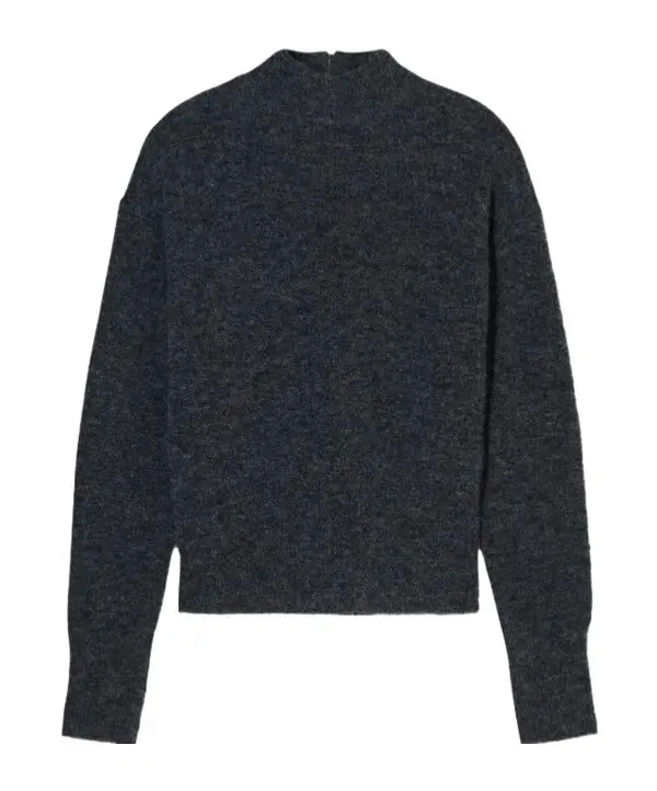Closed Mock-neck Long-sleeve Sweater