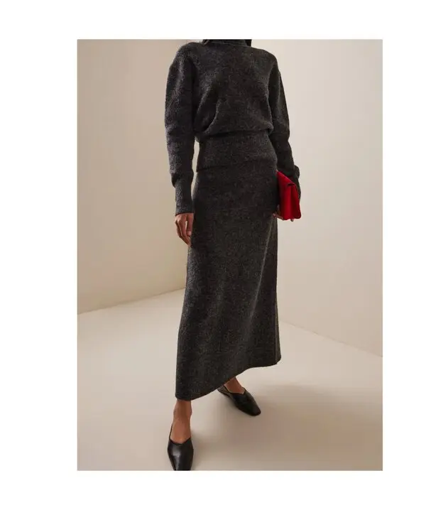 Closed Mock-neck Long-sleeve Sweater