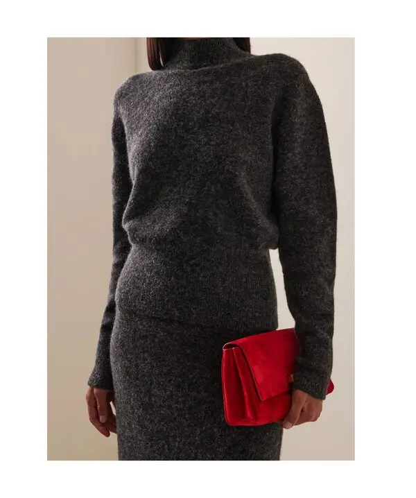Closed Mock-neck Long-sleeve Sweater