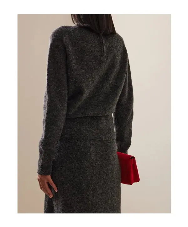 Closed Mock-neck Long-sleeve Sweater