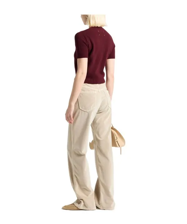 MAISON MARGIELA Crew-neck Short-sleeve Knit Top