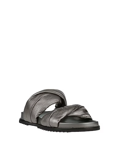 Rick Owens Metallic Genuine Leather Sandals