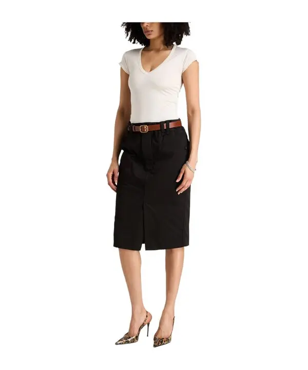 Saint Laurent Simple Solid-color A-line Skirt