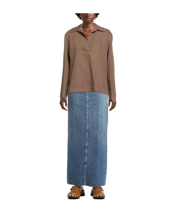Max Mara Gabardine Long-sleeve Coat