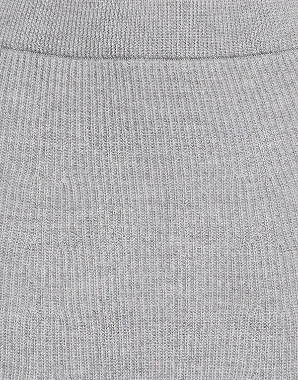 Max Mara Lightweight Wool Ribbed Knit Skirt