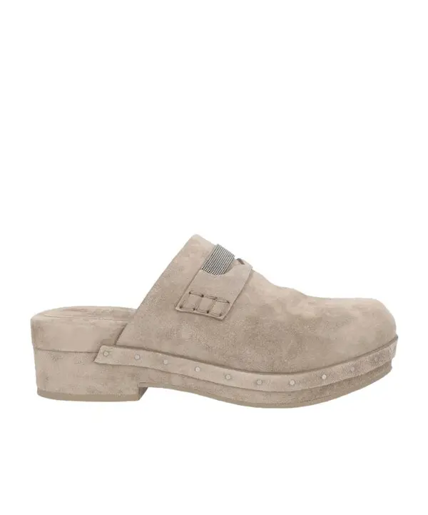 Brunello Cucinelli Minimalist Block-heel Mules