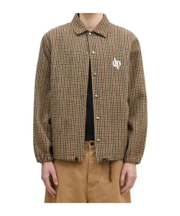 DARKPARK Collared Check Jacket - Brown
