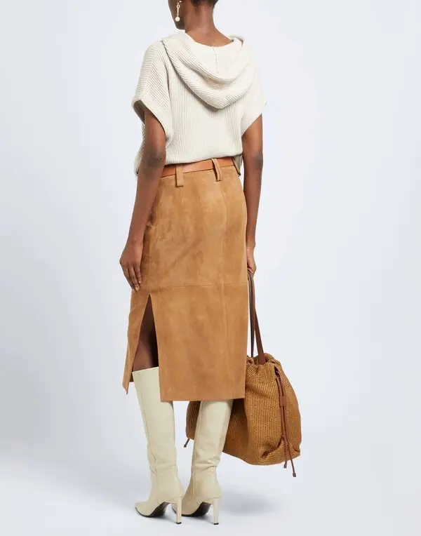 Brunello Cucinelli Fashion Solid Color Short-sleeve Hooded Knit Sweater
