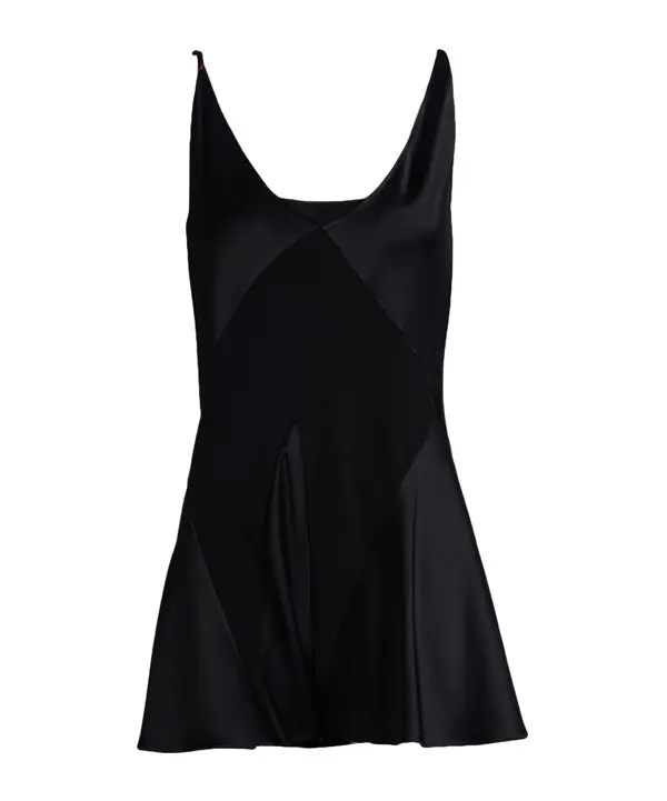 MAISON MARGIELA Satin-paneled Slip Mini Dress